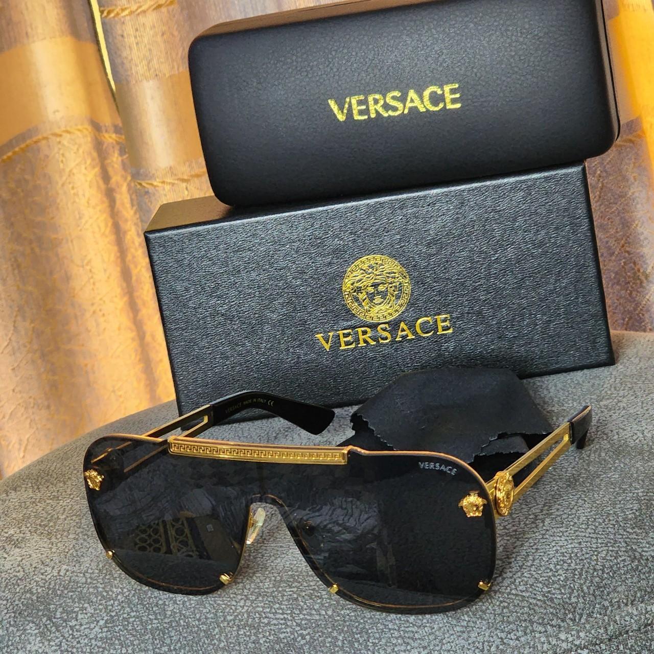Versace Women's Gold Sunglasses | Depop
