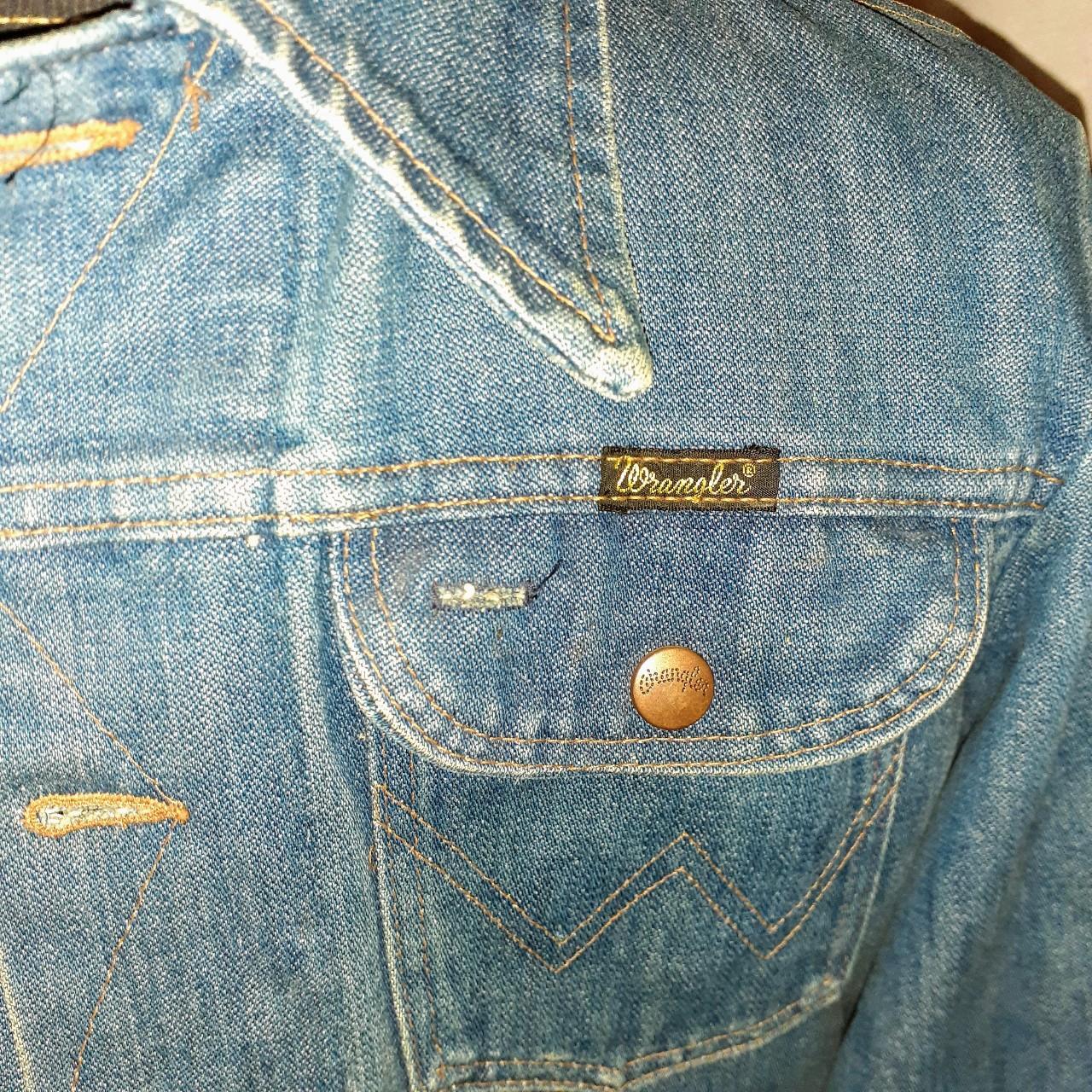 Vintage Wrangler Jean Jacket 1970s Button Down ... - Depop