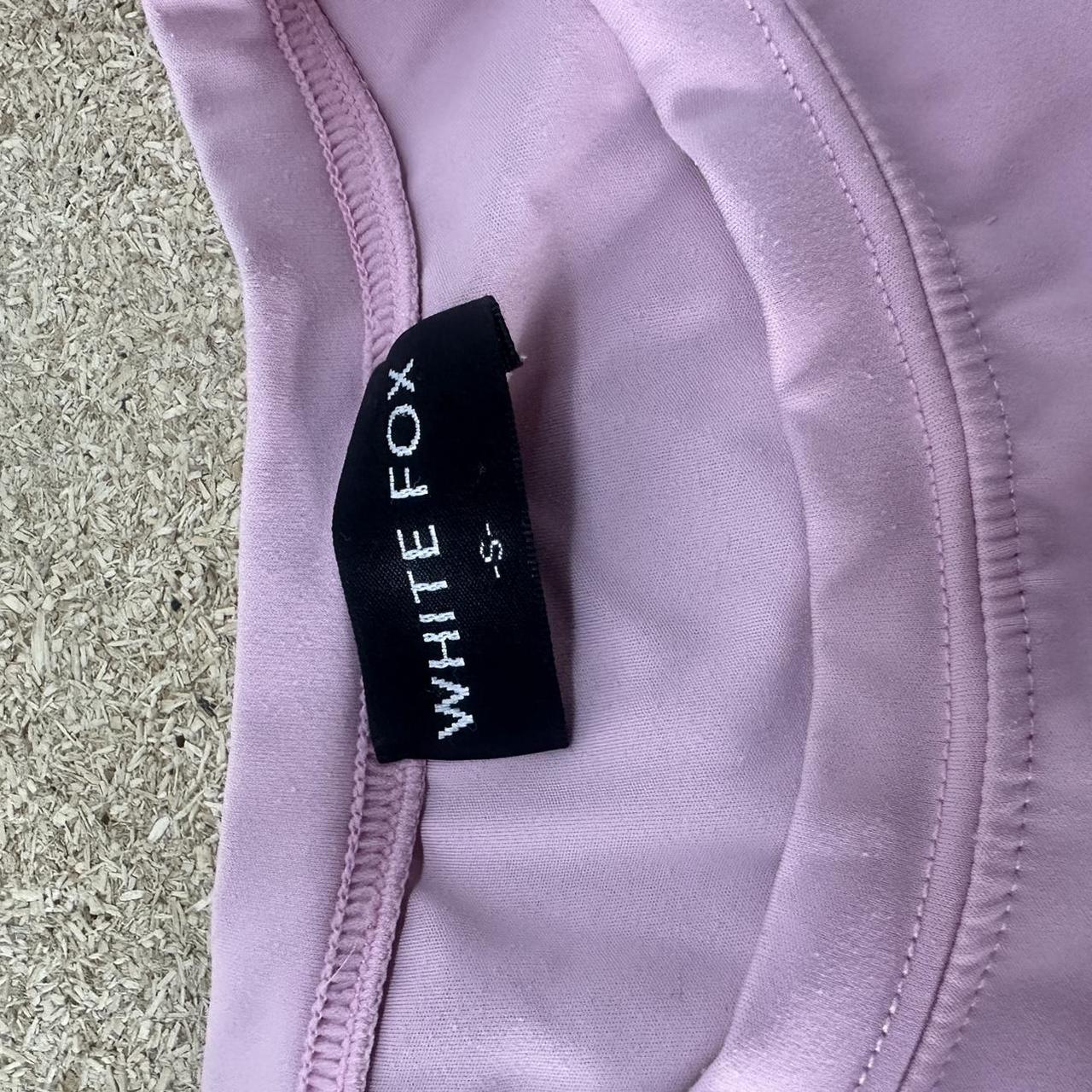 Size S White Fox top (nylon) - Depop