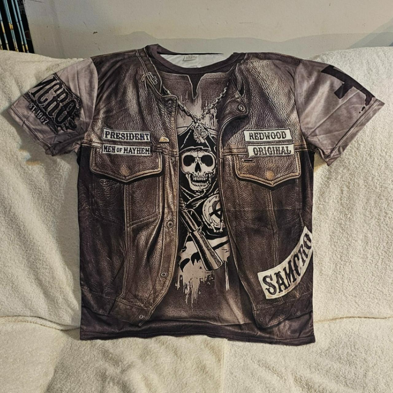 GRIM REAPER SKULL BIKER MOTORCYCLE SONS OF ANARCHY... | Depop