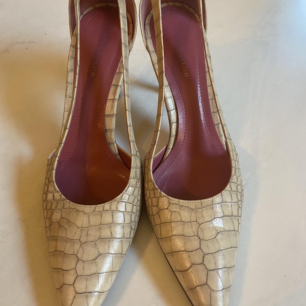 Vintage Ann Taylor heels!!! MADE IN ITALY. Snake... - Depop