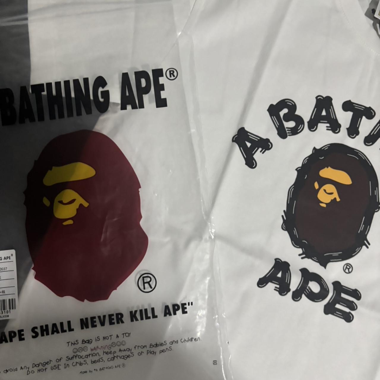 A Bathing Ape White tee - Size Small BAPE #Bape... | Depop