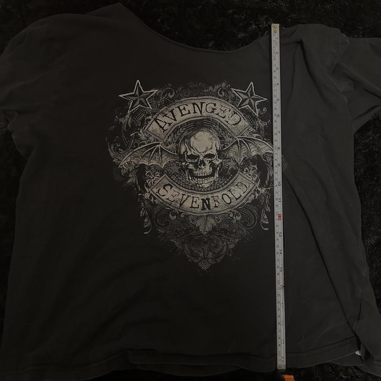 XL Vintage Avenged Sevenfold (A7X) shirt Cut... - Depop