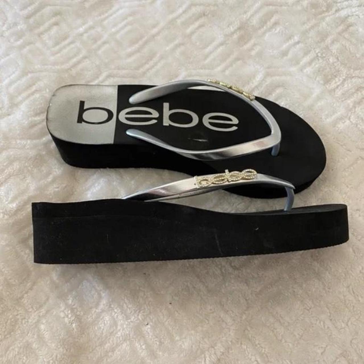 Bebe platform slides the first picture I’m using... - Depop