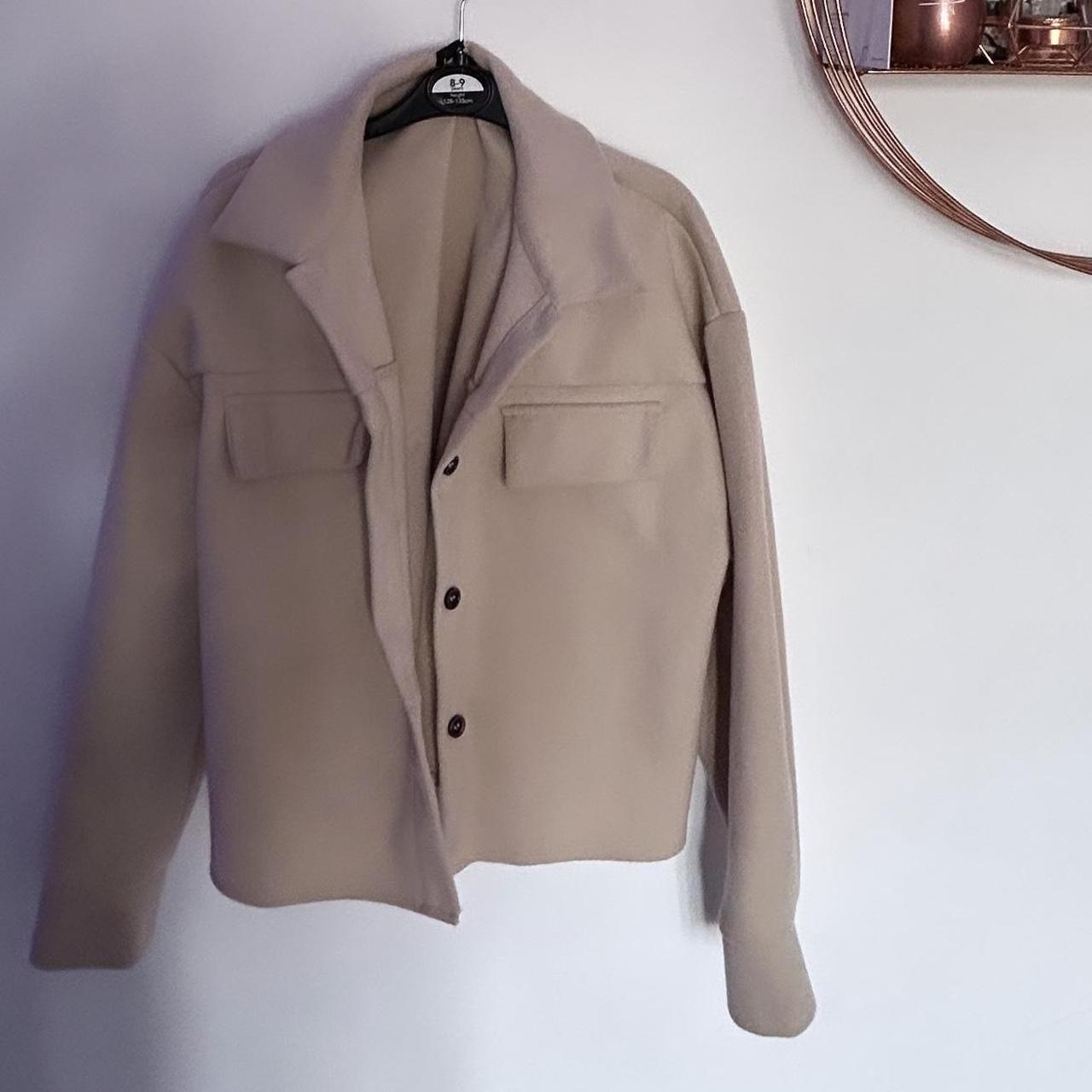 Beige Fleece Jacket M/10 Worn a times - Depop