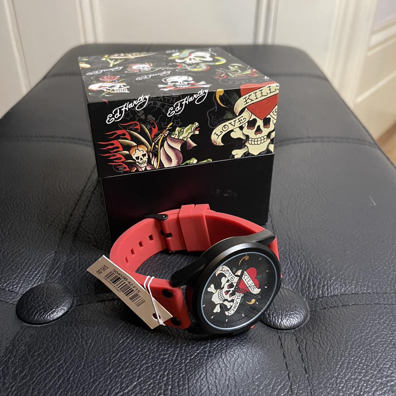 Ed Hardy skull watch brand new, never worn perfect... - Depop