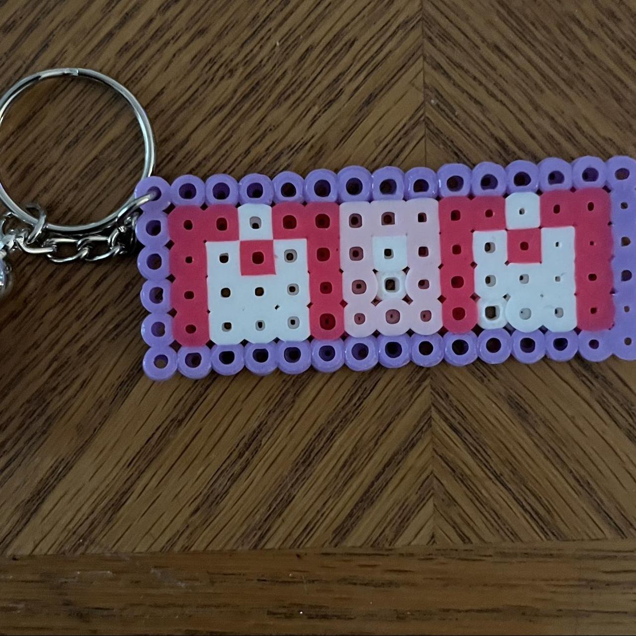 Mom Perler keychain. Handmade with regular size... | Depop