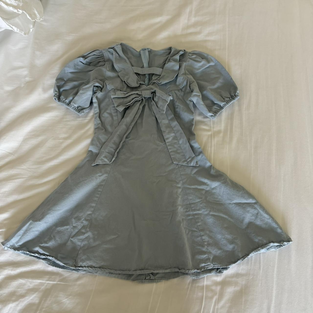 cute blue mini dress very snatched cut 👅 has cute... - Depop