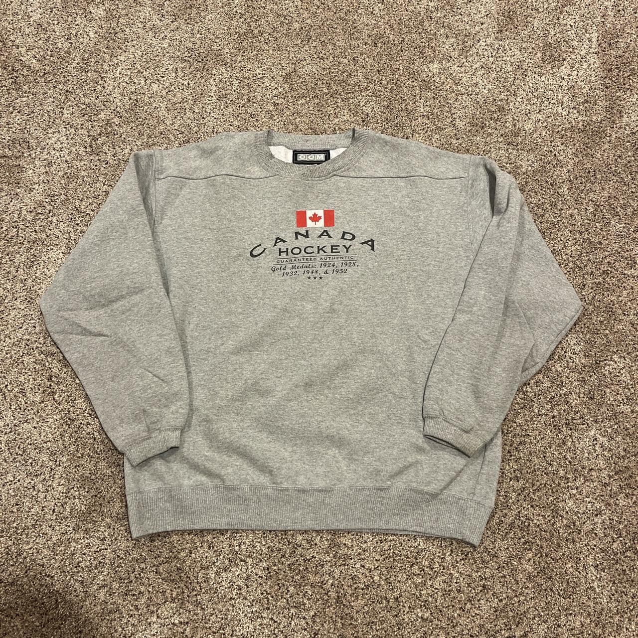Y2K CCM Canadian Hockey Team Crewneck Size... - Depop