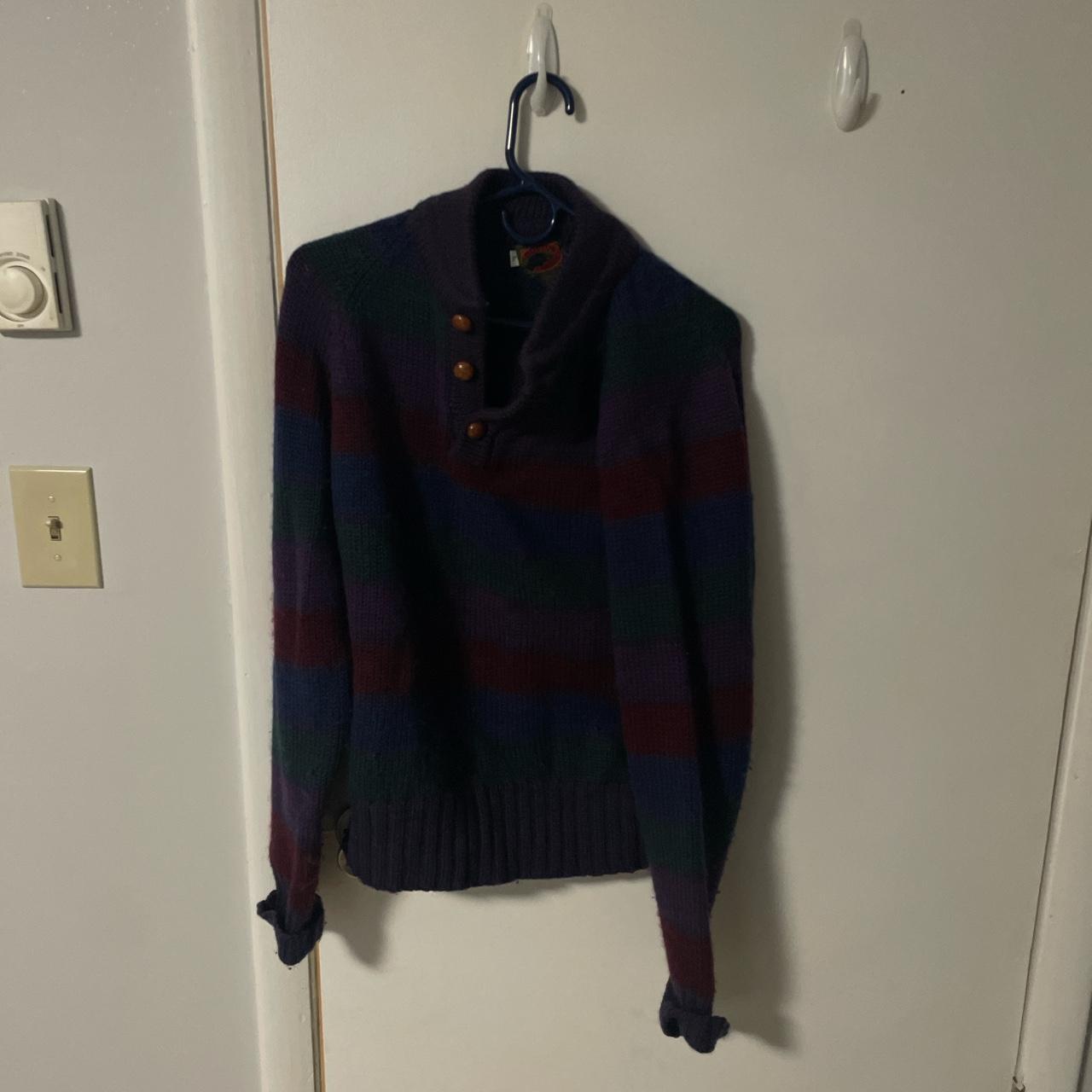 Vintage Striped Wool Boston Traders Sweater some... - Depop