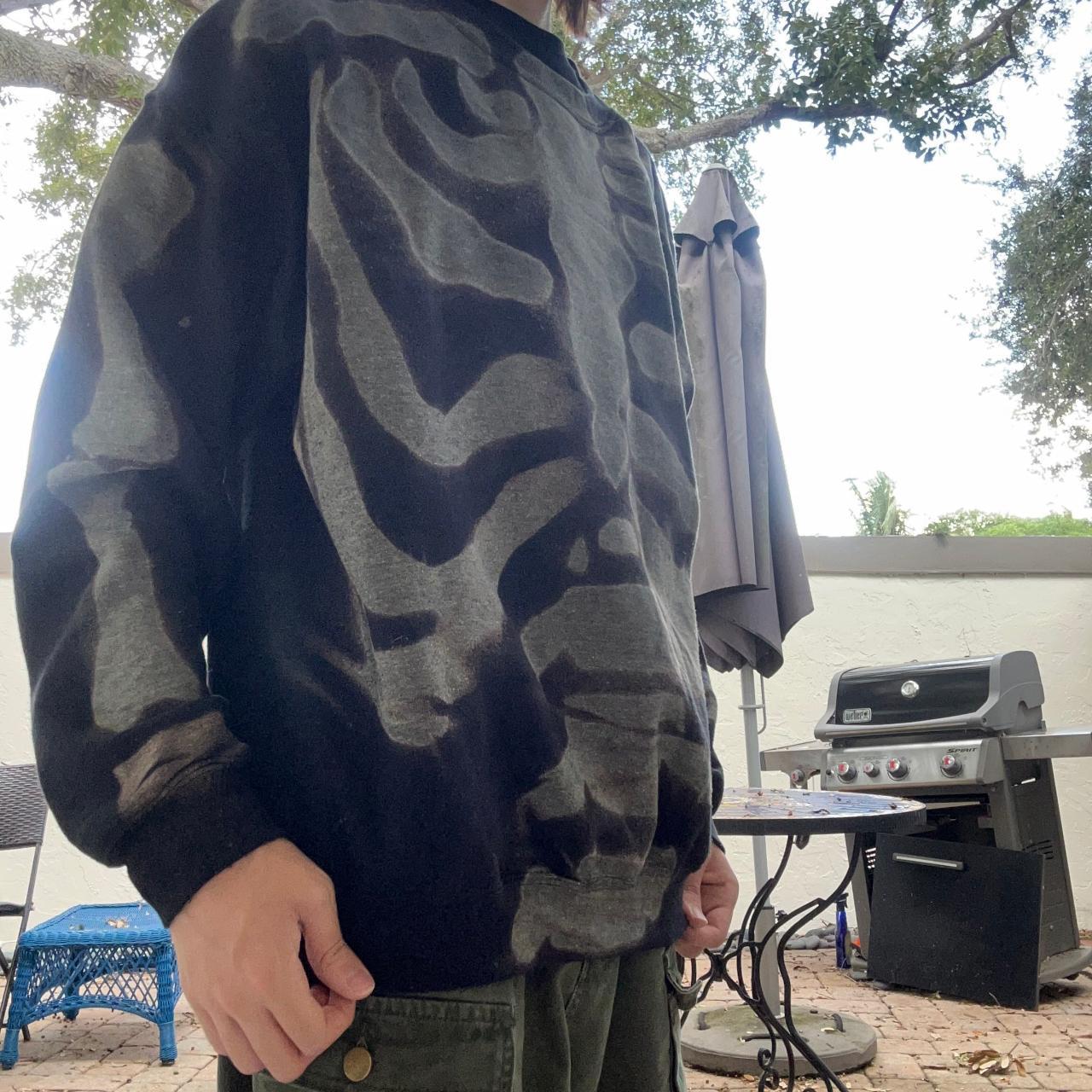 Vintage Skeleton Bleached Sweater great condition... - Depop