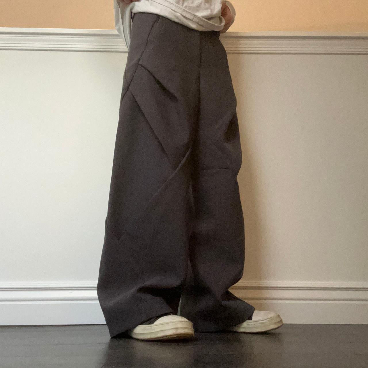 baggy work/formal diamond cargos beautiful pleated... | Depop