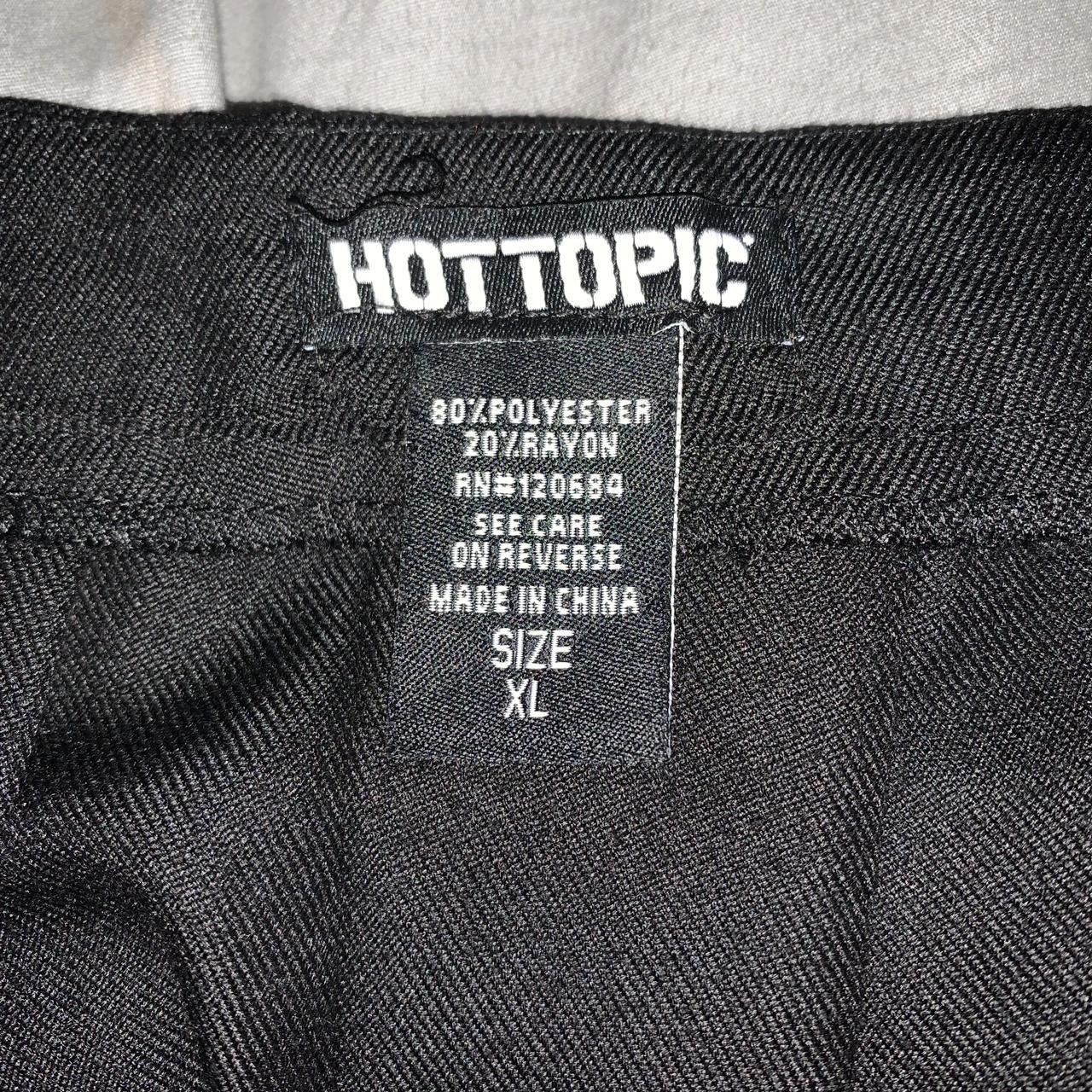 Hot Topic Women's Black and White Skirt | Depop