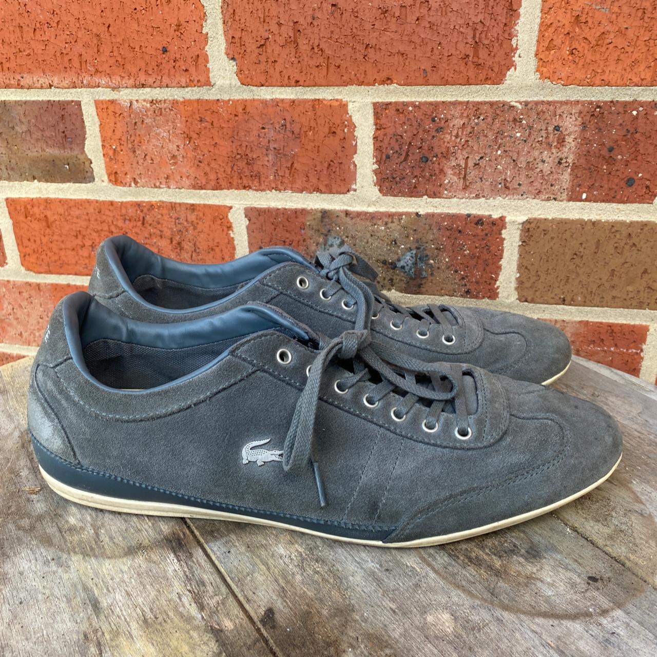 Lacoste Shoes . Features a sleek and versatile grey... - Depop