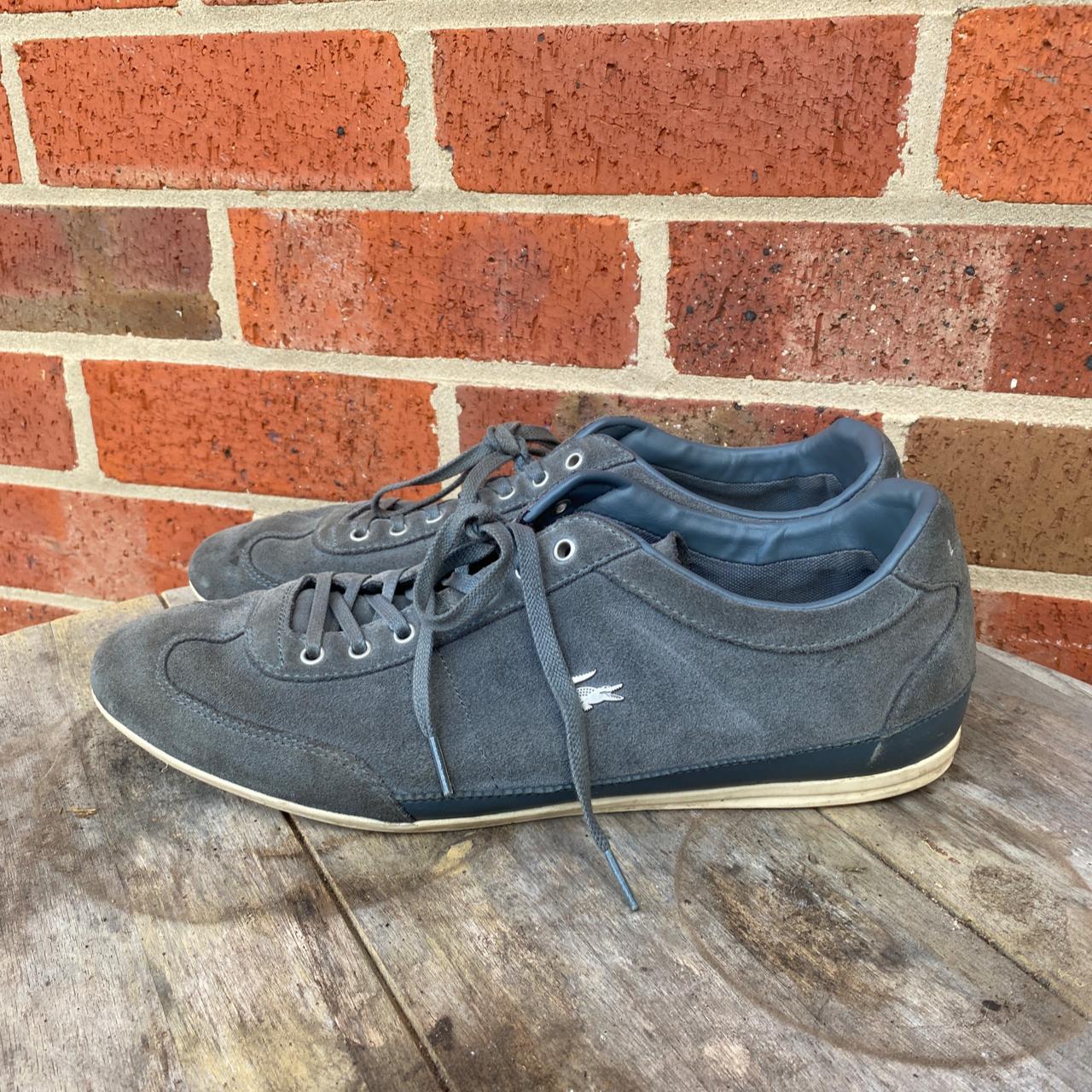 Lacoste Shoes . Features a sleek and versatile grey... - Depop