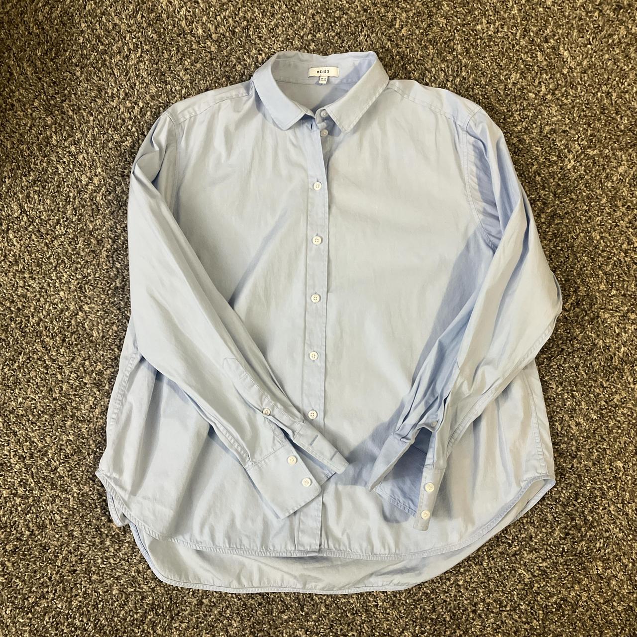 Reiss Blue Shirt Style Jenny Women’s Size 6 - Depop