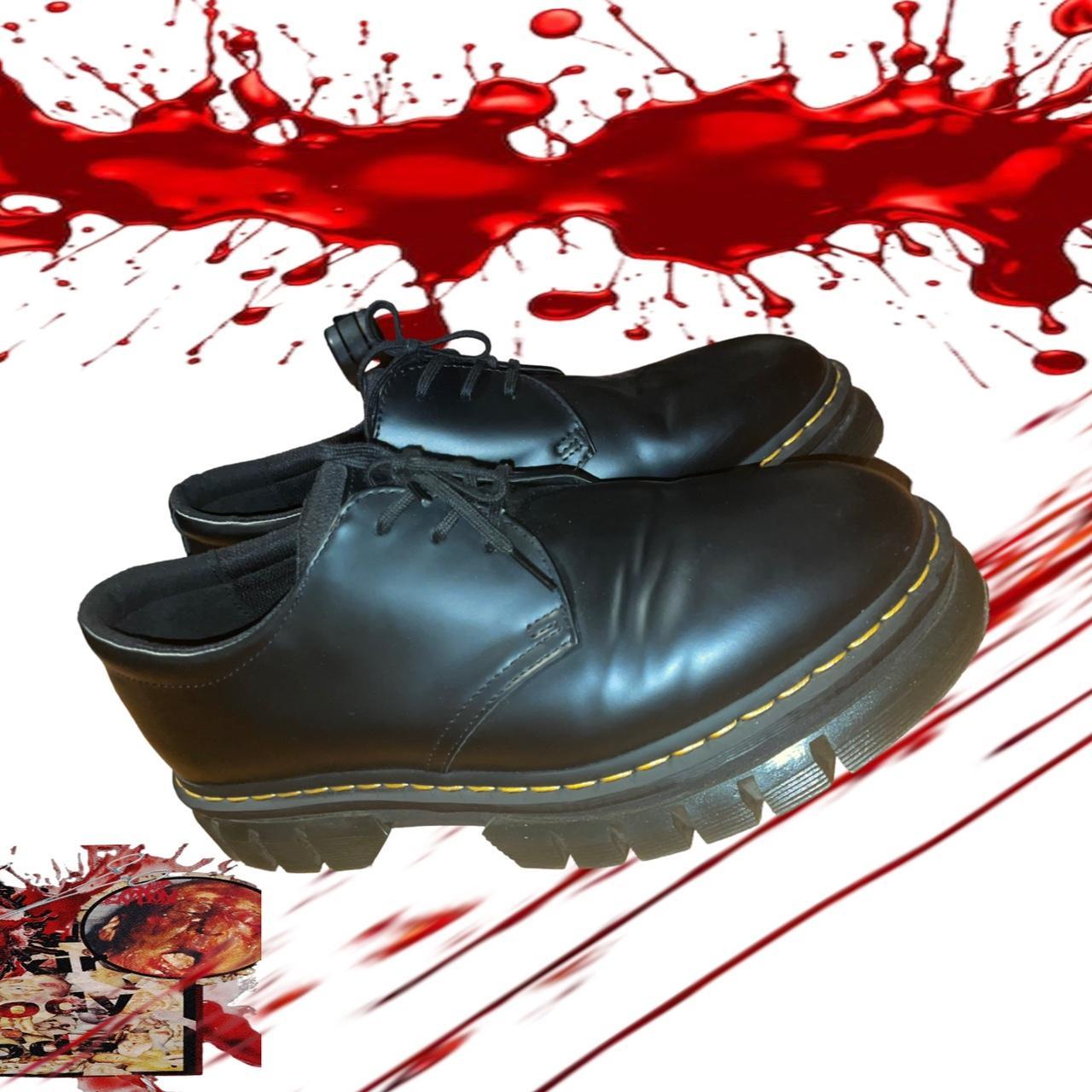 Black Dr. Martens 1461 quad low tops #goth #punk... | Depop