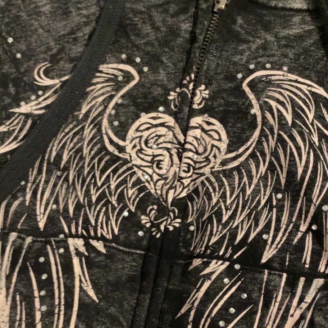 y2k/emo cropped zip-up, wore twice ! - #emo #y2k - Depop