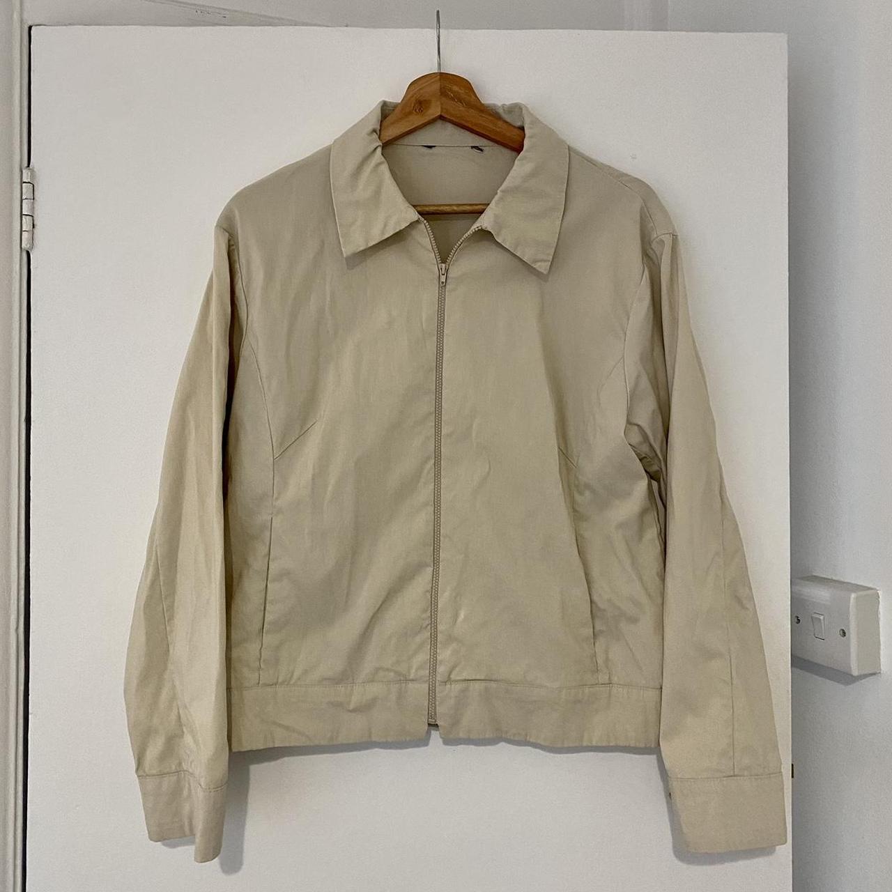 Light beige utility jacket • size m / 10 - Depop