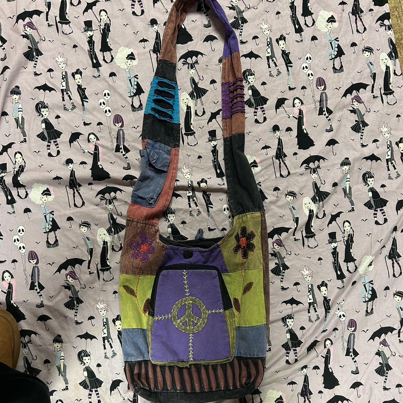 Large Hippie Style Patchwork Bag (crossbody/tote) :)... - Depop