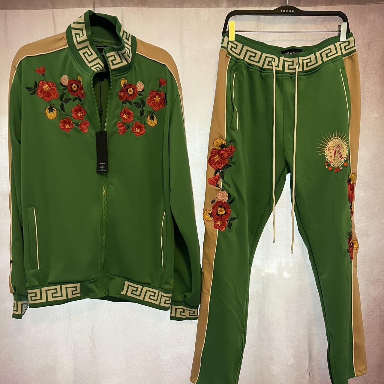 Reason Men's Green Joggers-tracksuits | Depop