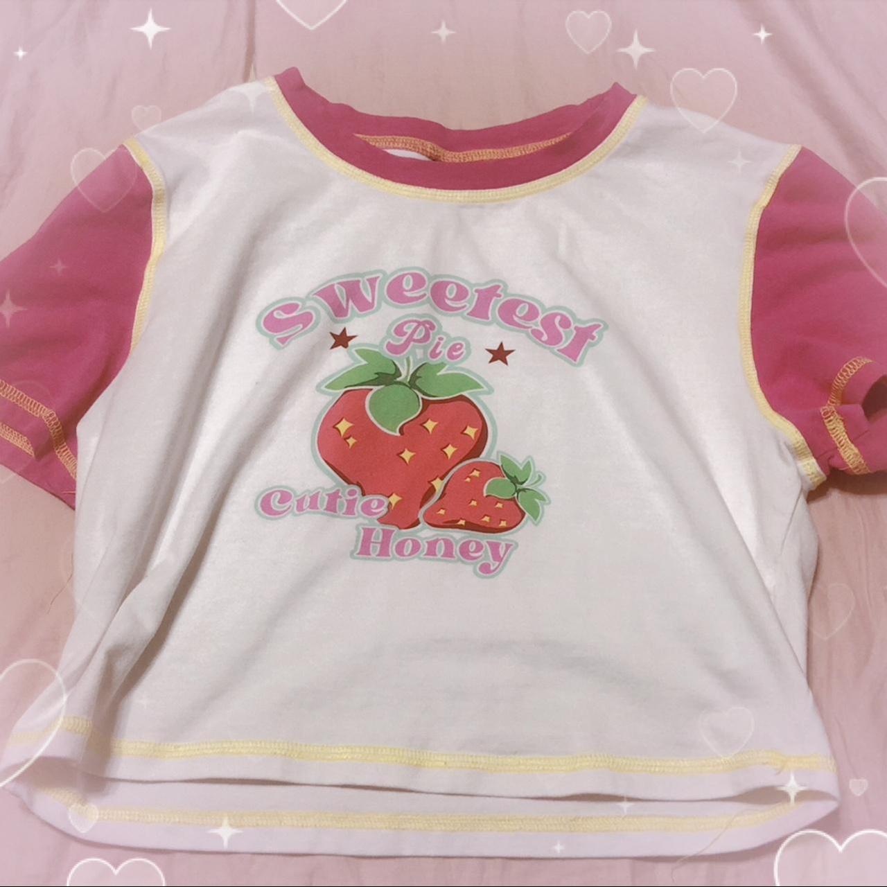 Strawberry print tee Cute shirt from shein !! (... - Depop