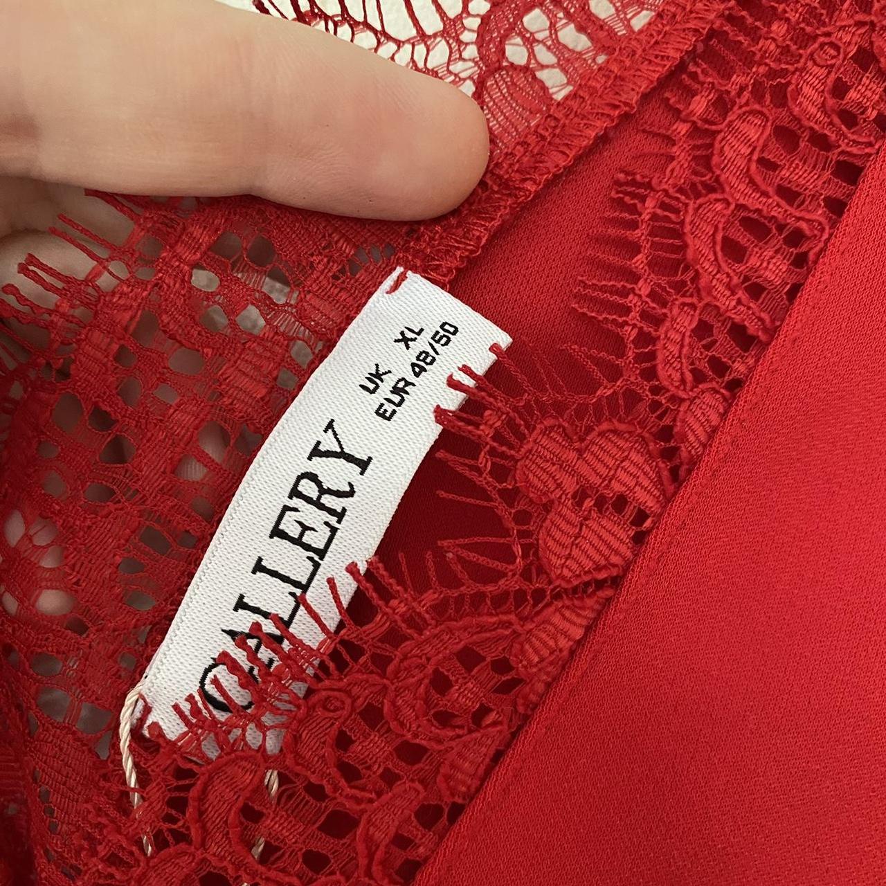 Gallery - from dunnes, red cami lace top, perfect... - Depop