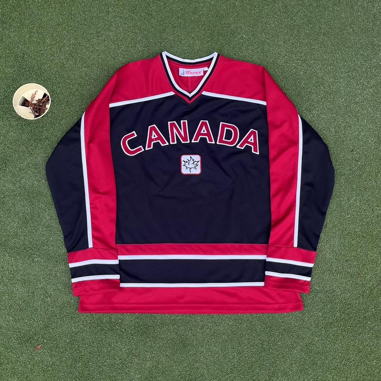 Sick Canada Hockey Jersey Size - Medium, fits like... - Depop