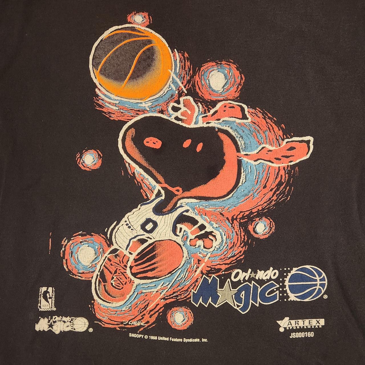 Vintage 90s Orlando Magic Snoopy Shirt Single Stitch... - Depop