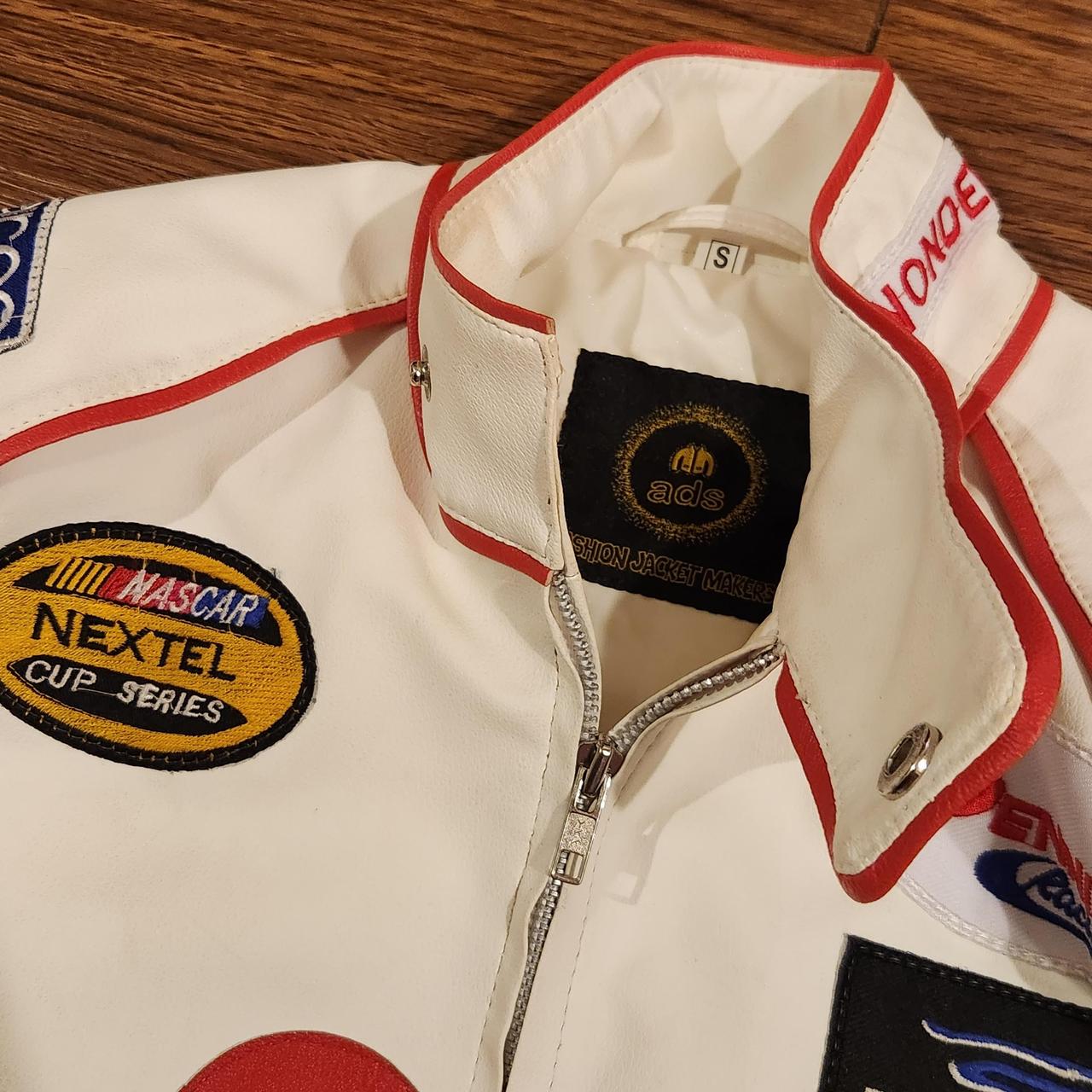 Ricky Bobby Nascar Jacket Faux Leather Some stains,... | Depop