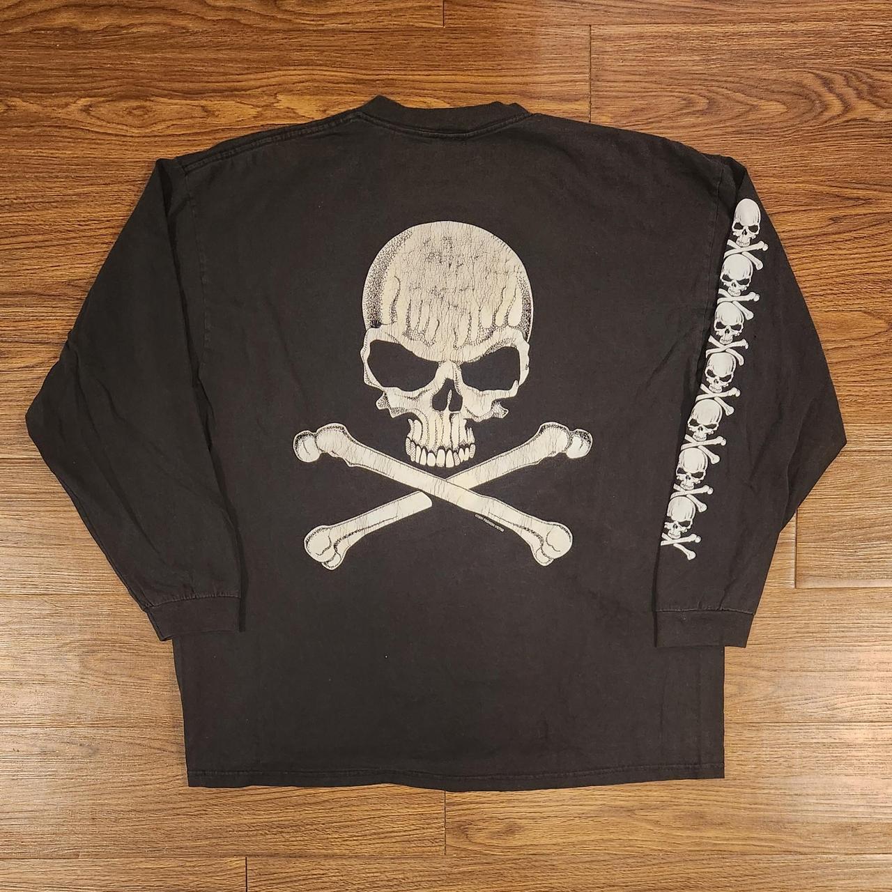 Vintage Fashion Victim Skull and Crossbones... | Depop