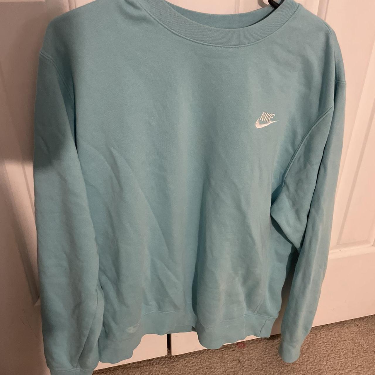 Medium blue Nike crewneck - Depop