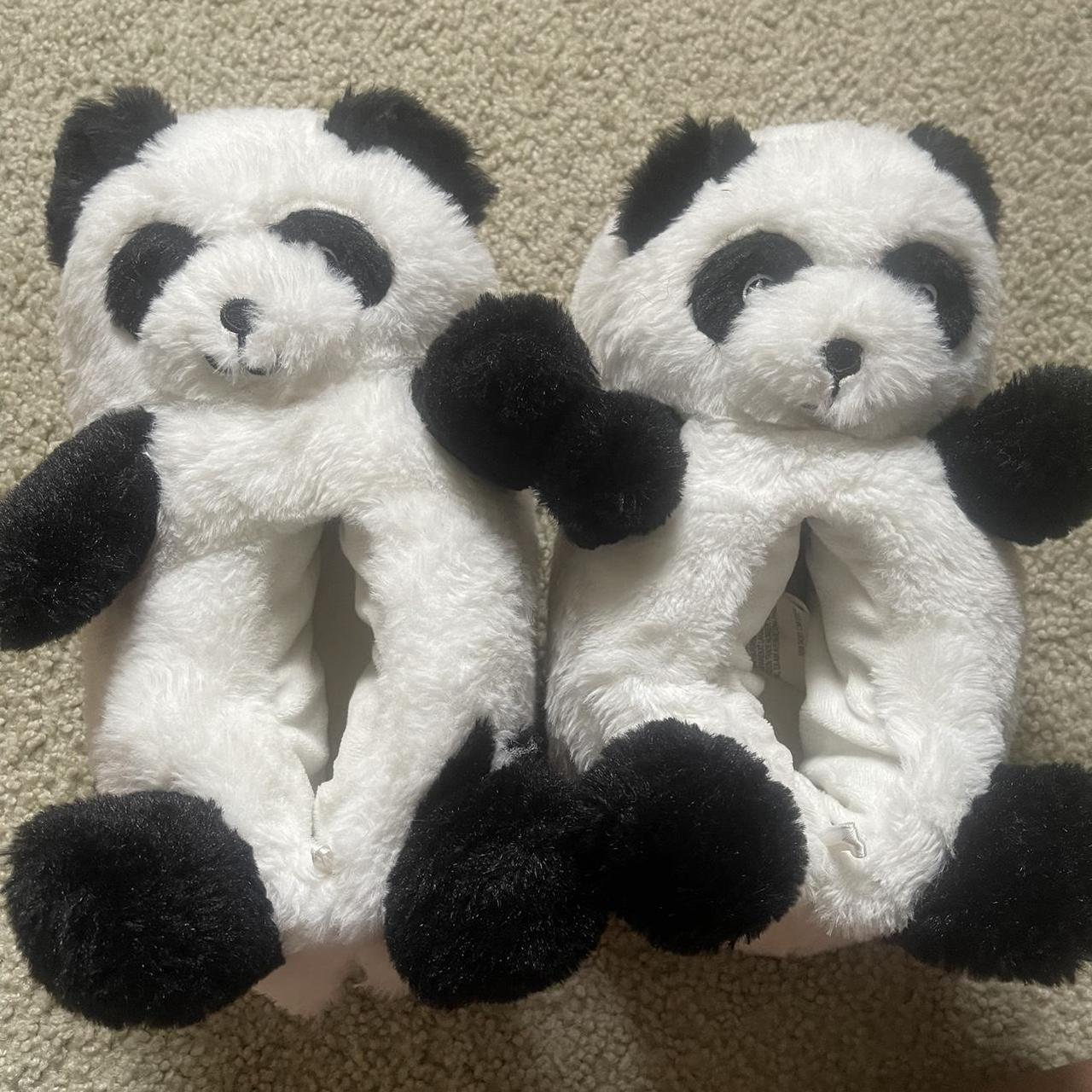 Panda house slippers perfect for lounging around the... - Depop