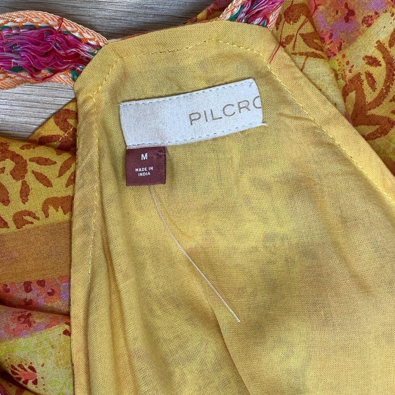 Anthropologie Pilcro Flowy Embroidered Strap Top... - Depop