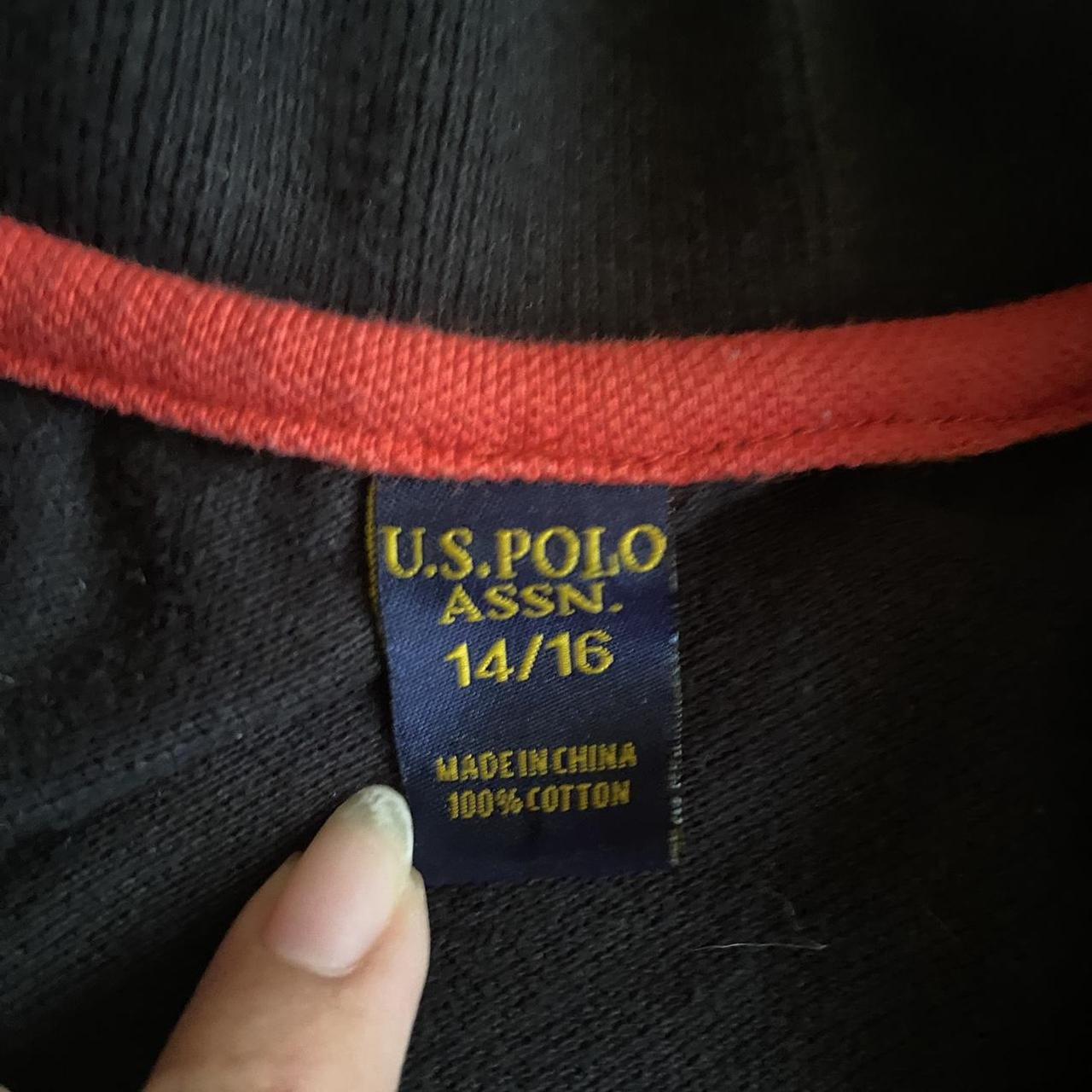 Polo Ralph Lauren black and red polo Size - Small... - Depop