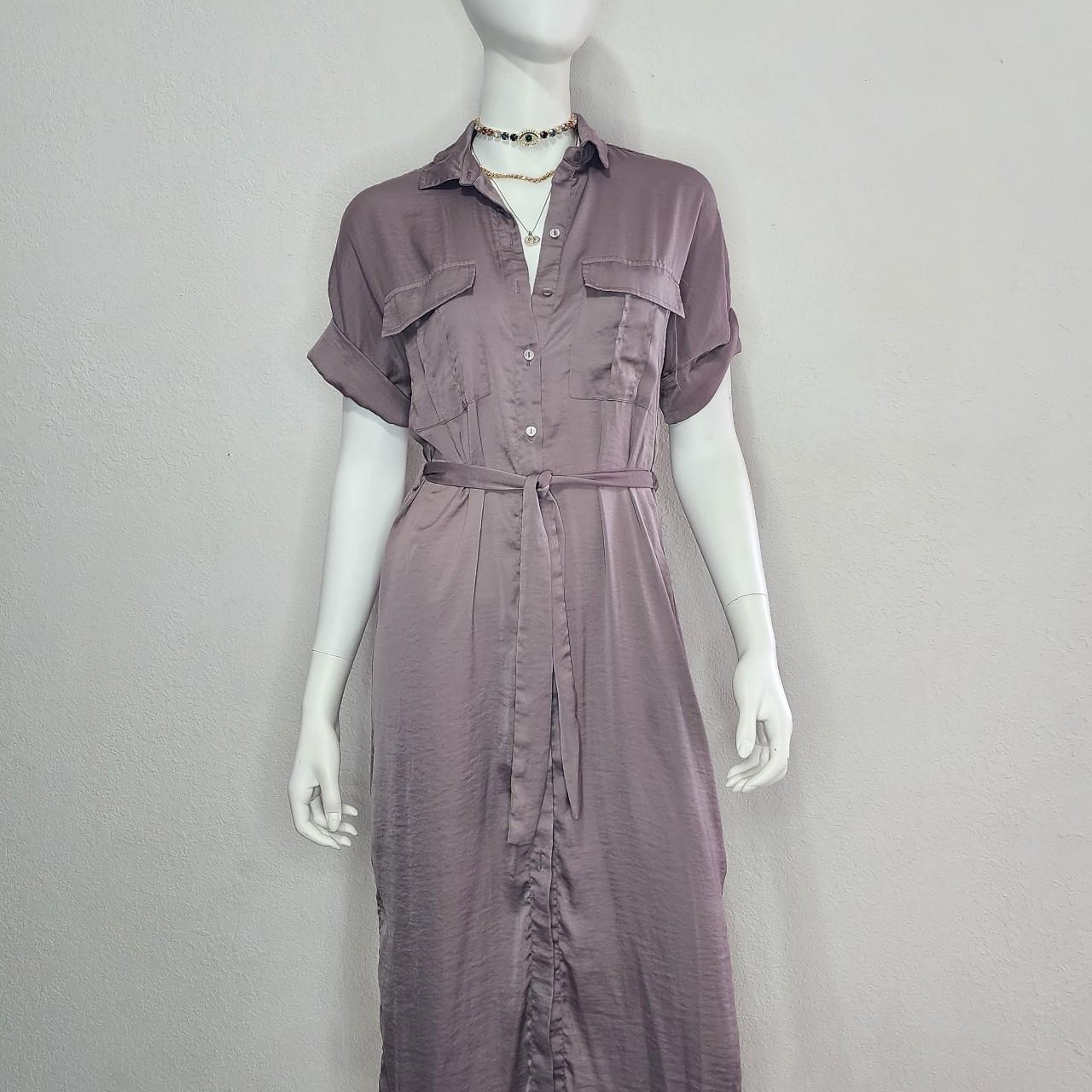 Dynamite Women's Brown and Cream Dress | Depop