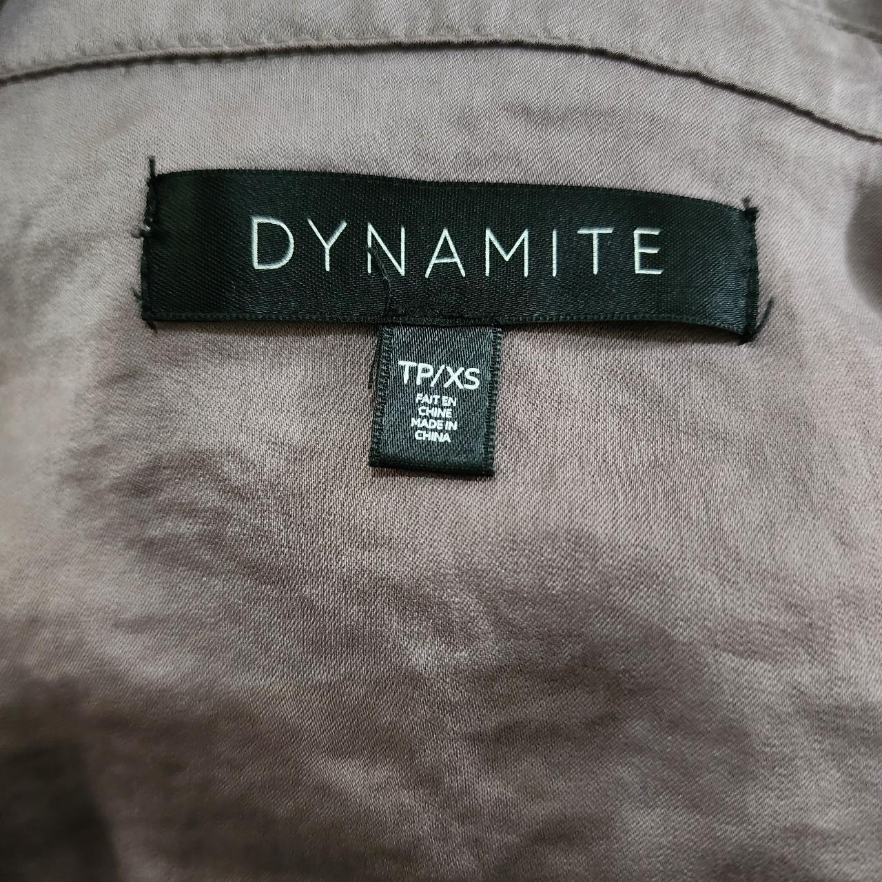 Dynamite Women's Brown and Cream Dress | Depop