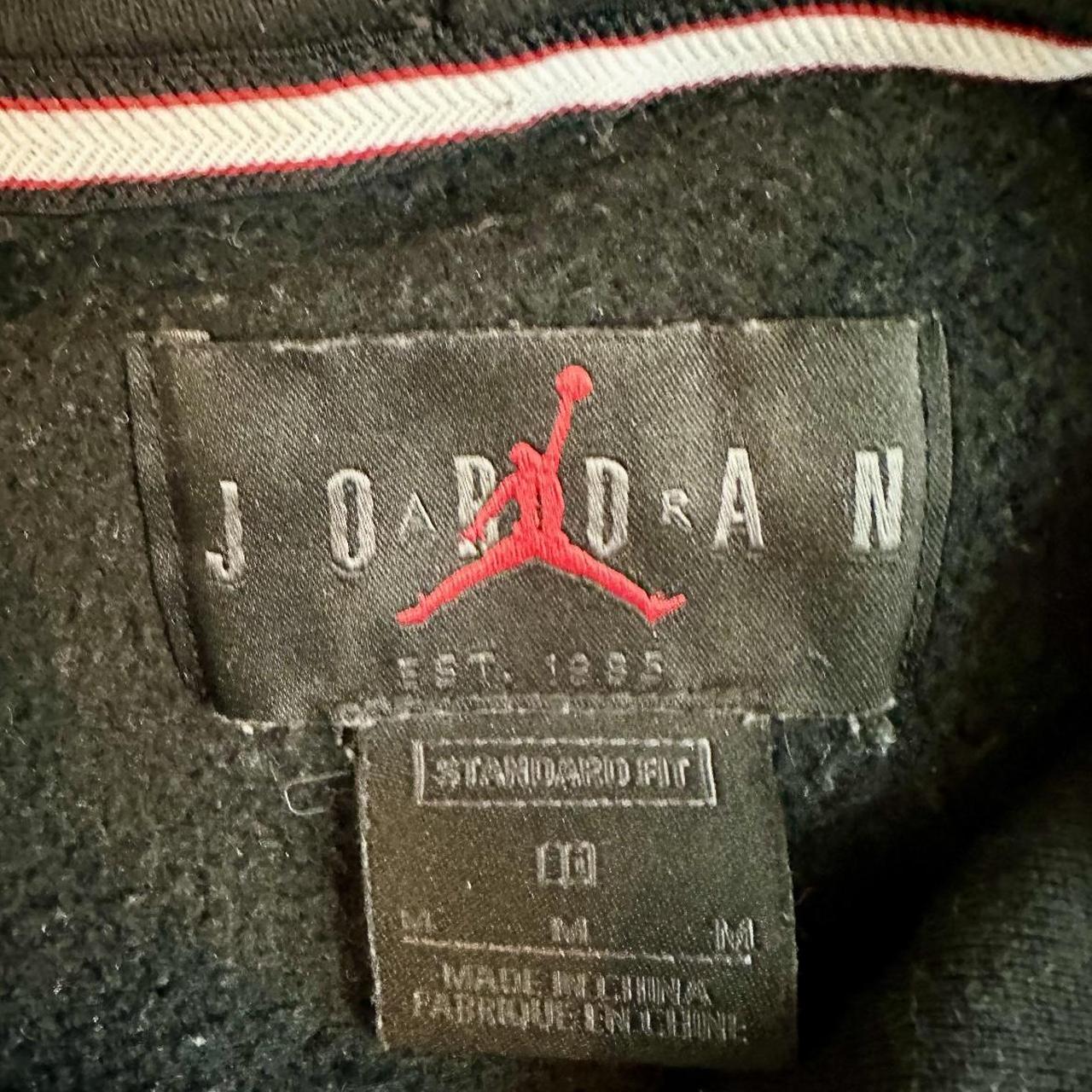 Air Jordan Flight Logo Patch Hoodie Rare Retro Black... - Depop