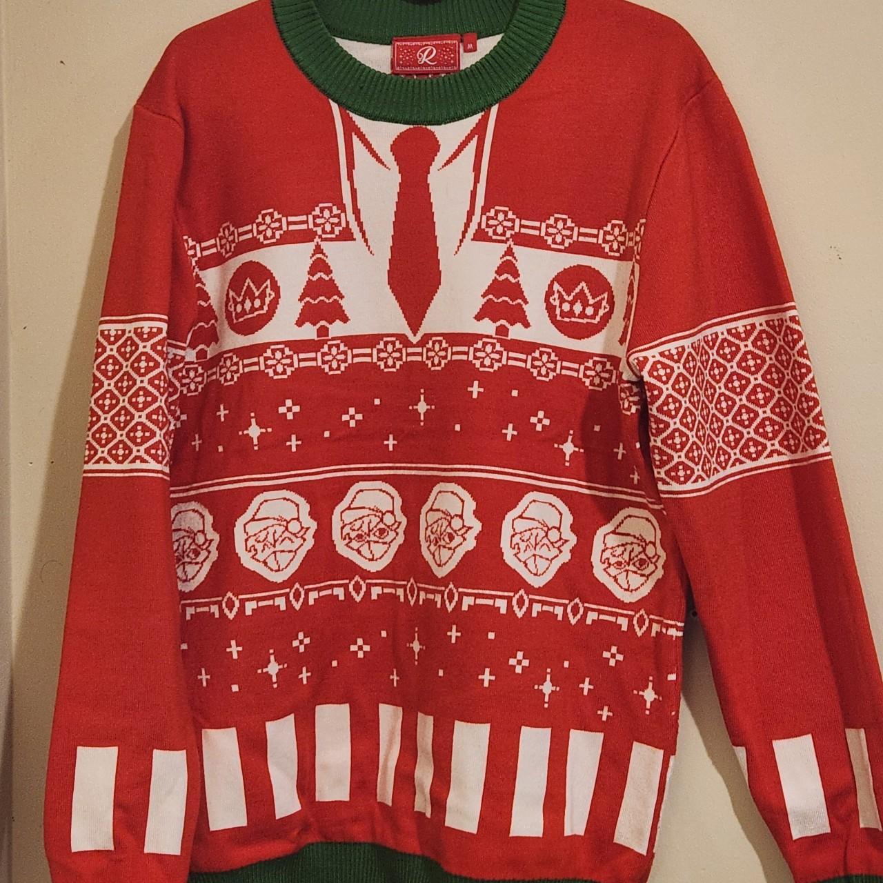 Size M - Ranboo Holiday Red Christmas Sweater... - Depop