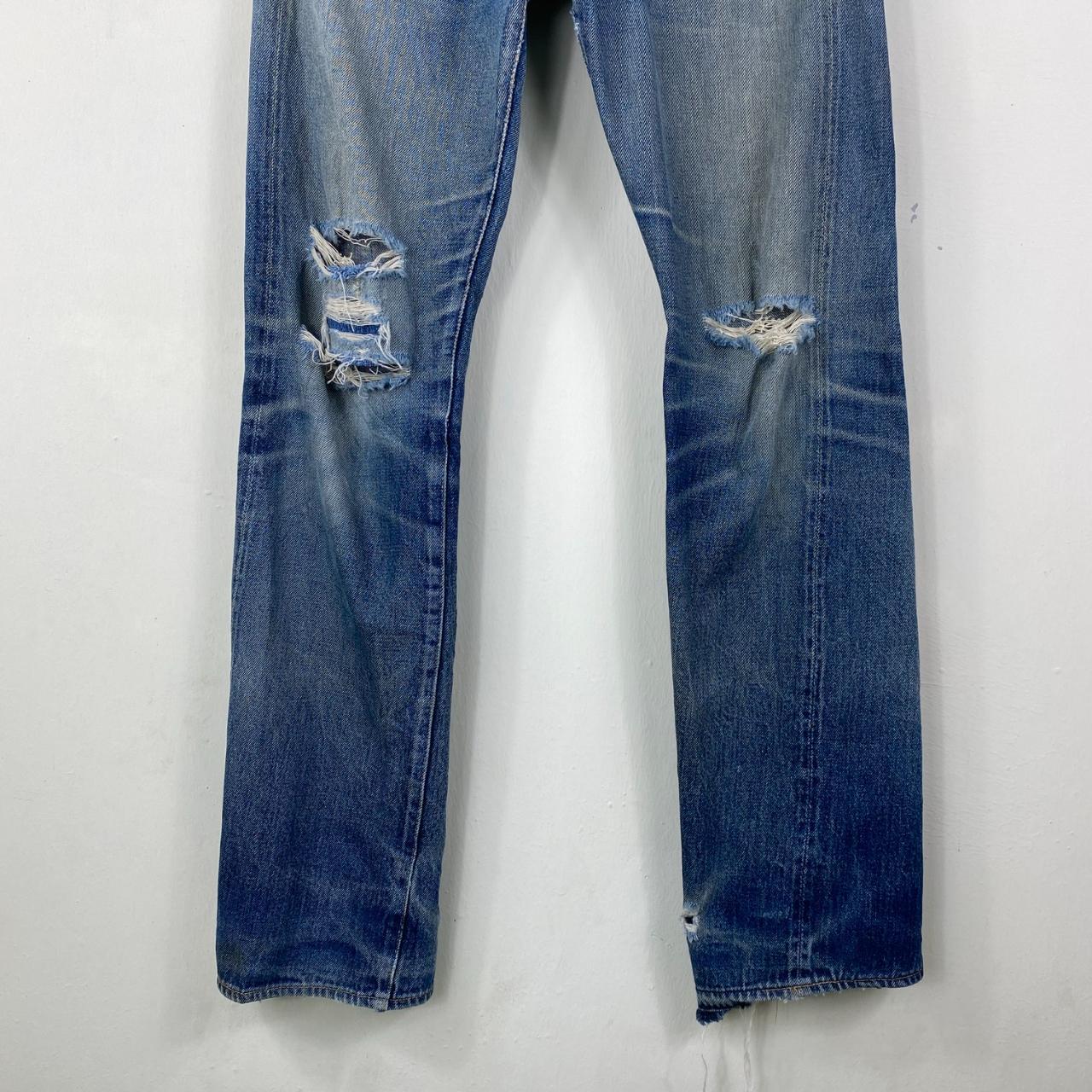 Vintage Levis 501XX distressed denim selvedge... | Depop