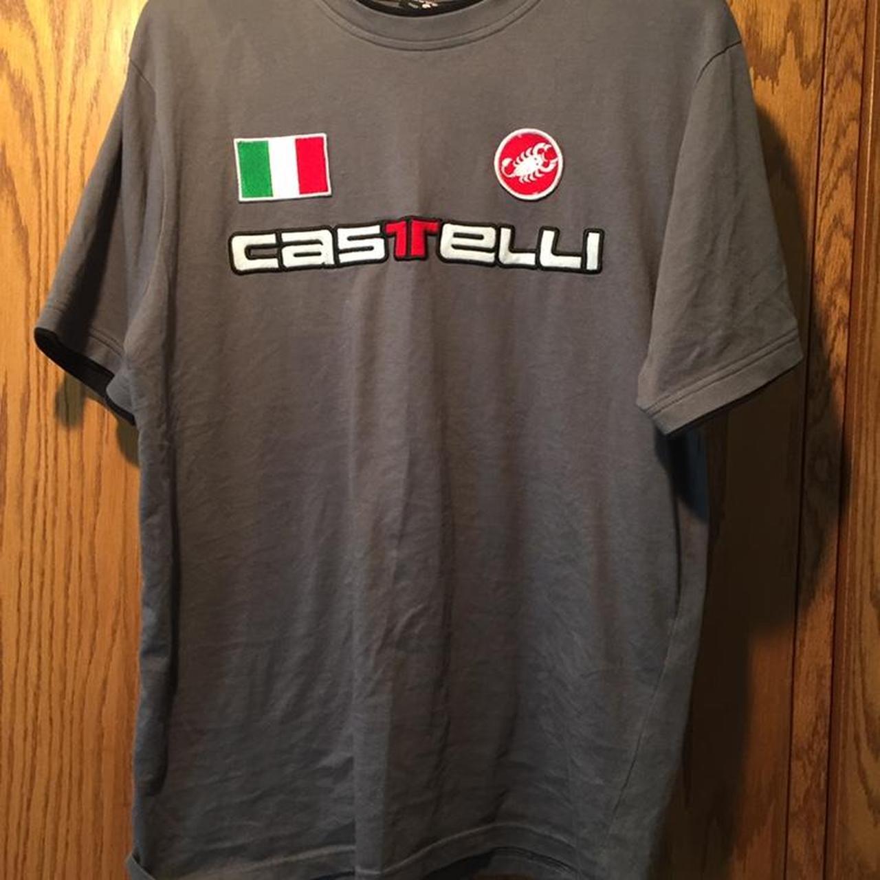 Vintage castelli embroidered double collar/sleeve... - Depop