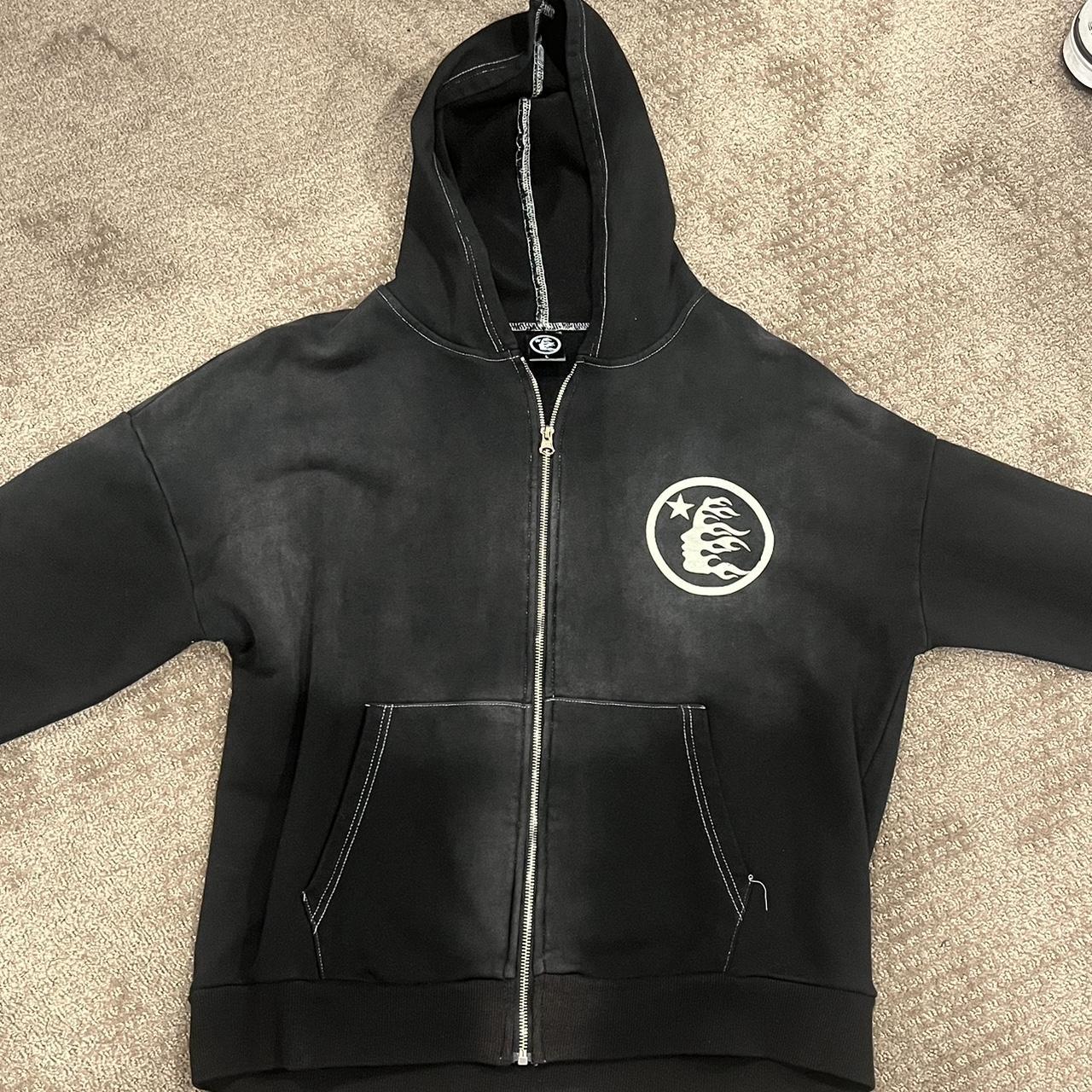 Hellstar zip-up chest and back logo #hellstar #zipup... - Depop