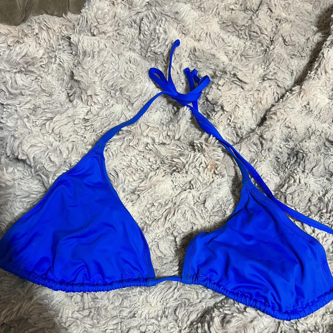 Skims Royal Blue Bikini Top never worn 3x fits more... - Depop