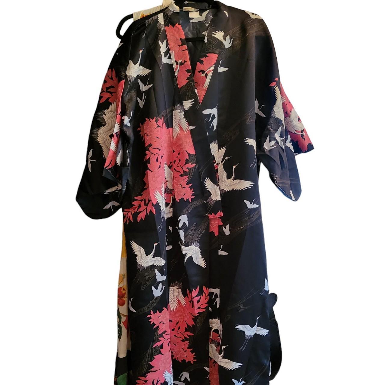 Authentic Japanese Crane Kimono. OS. In excellent... - Depop