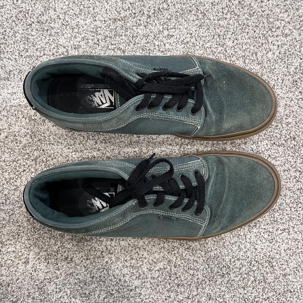 Forest Green Suede Vans Lows very comfy and great... - Depop