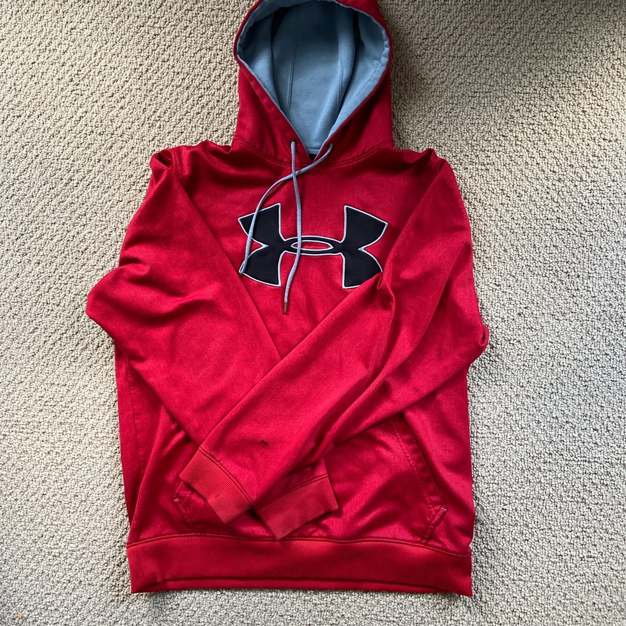 red medium Under Armor good okay condition two marks... - Depop