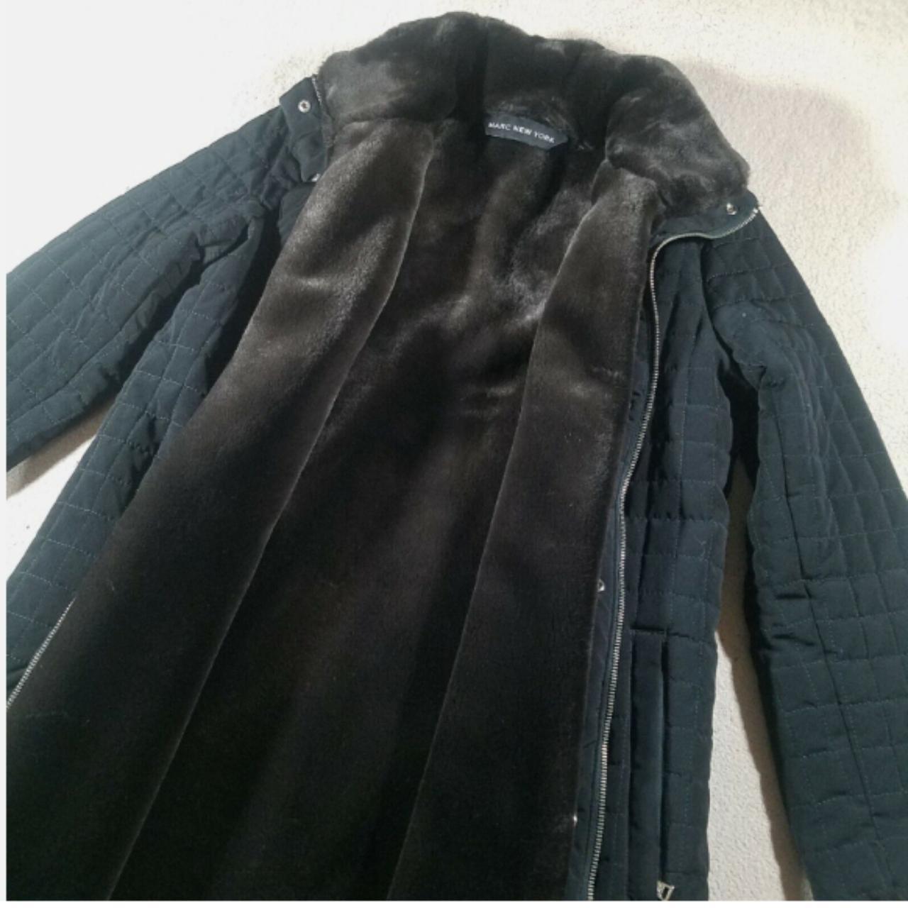 MARC NEW YORK Jacket Womens XS Black Quilted Long... - Depop