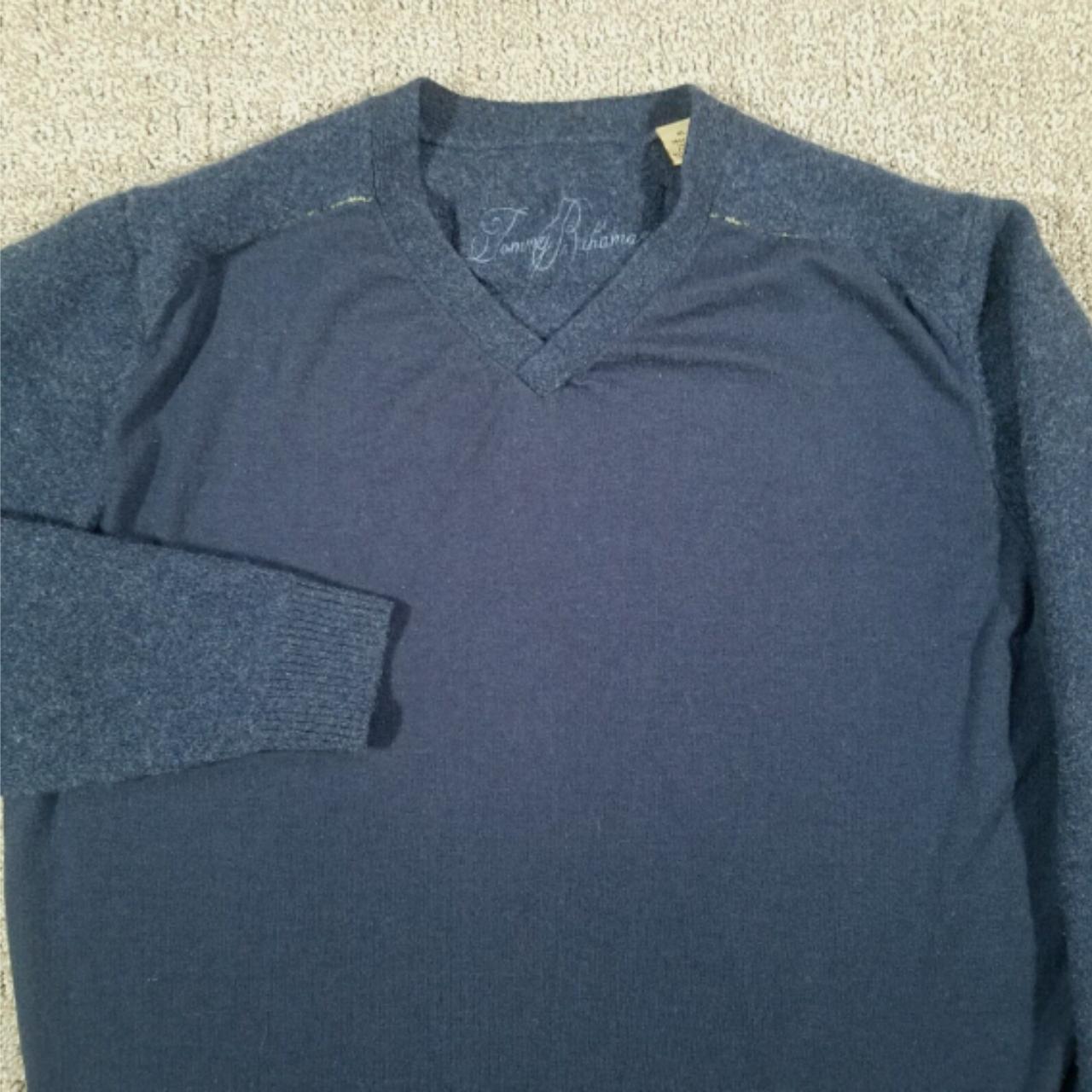 TOMMY BAHAMA Sweater Mens Medium Navy Blue V-Neck... - Depop