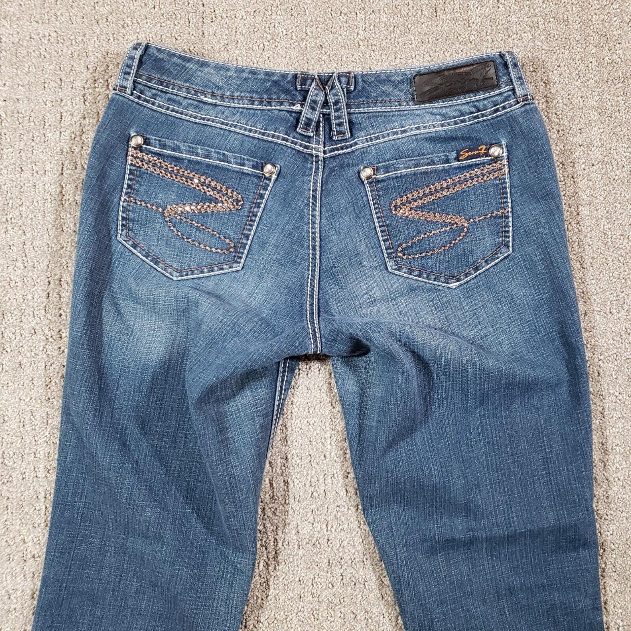 SEVEN7 Jeans Womens size 10 Rocker Slim Bootcut Y2k... - Depop