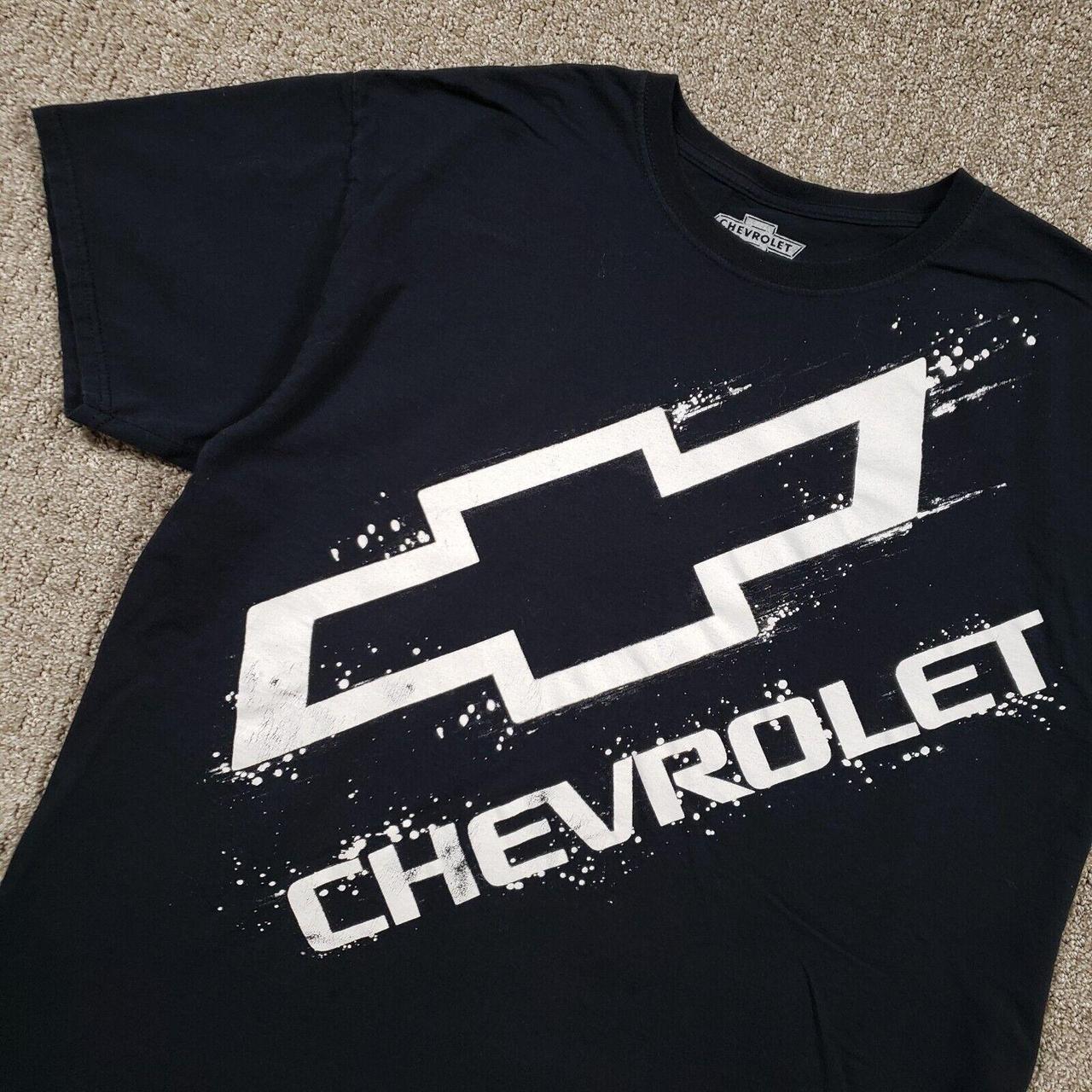 Chevrolet Shirt Mens XL Black Chevy Car Mega Print... | Depop